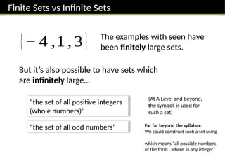 GCSE and IGCSE powerpoint on Sets and set theory | PPTX