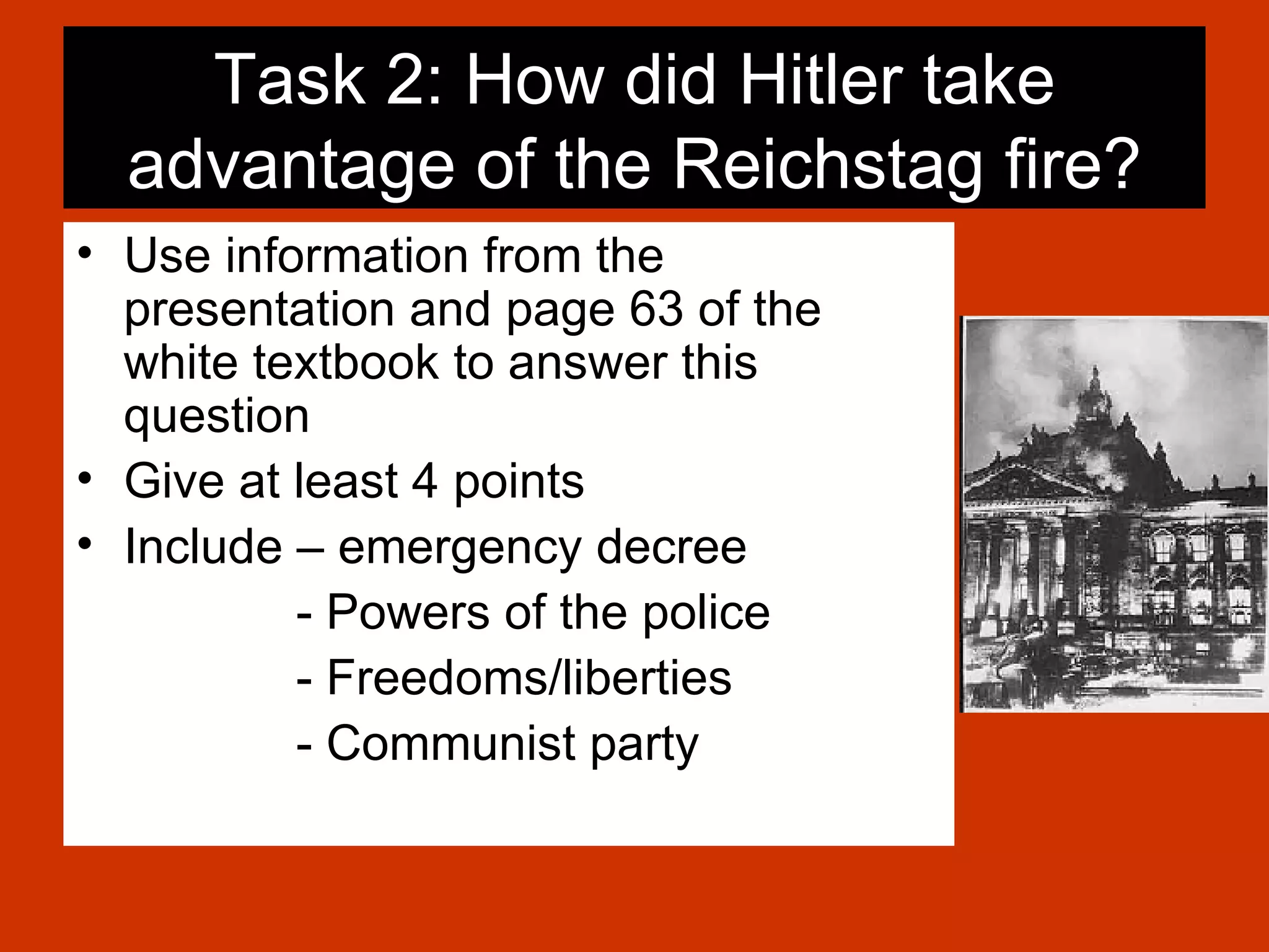 GCSE SHP Germany - Reichstag Fire | PPT