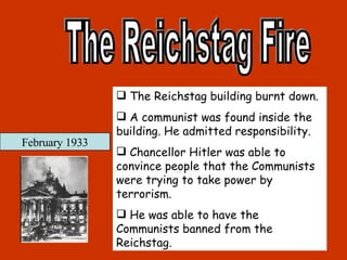 GCSE SHP Germany - Reichstag Fire | PPT | Elections | Politics