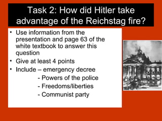 GCSE SHP Germany - Reichstag Fire | PPT | Elections | Politics