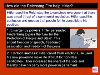 GCSE SHP Germany - Reichstag Fire | PPT | Elections | Politics
