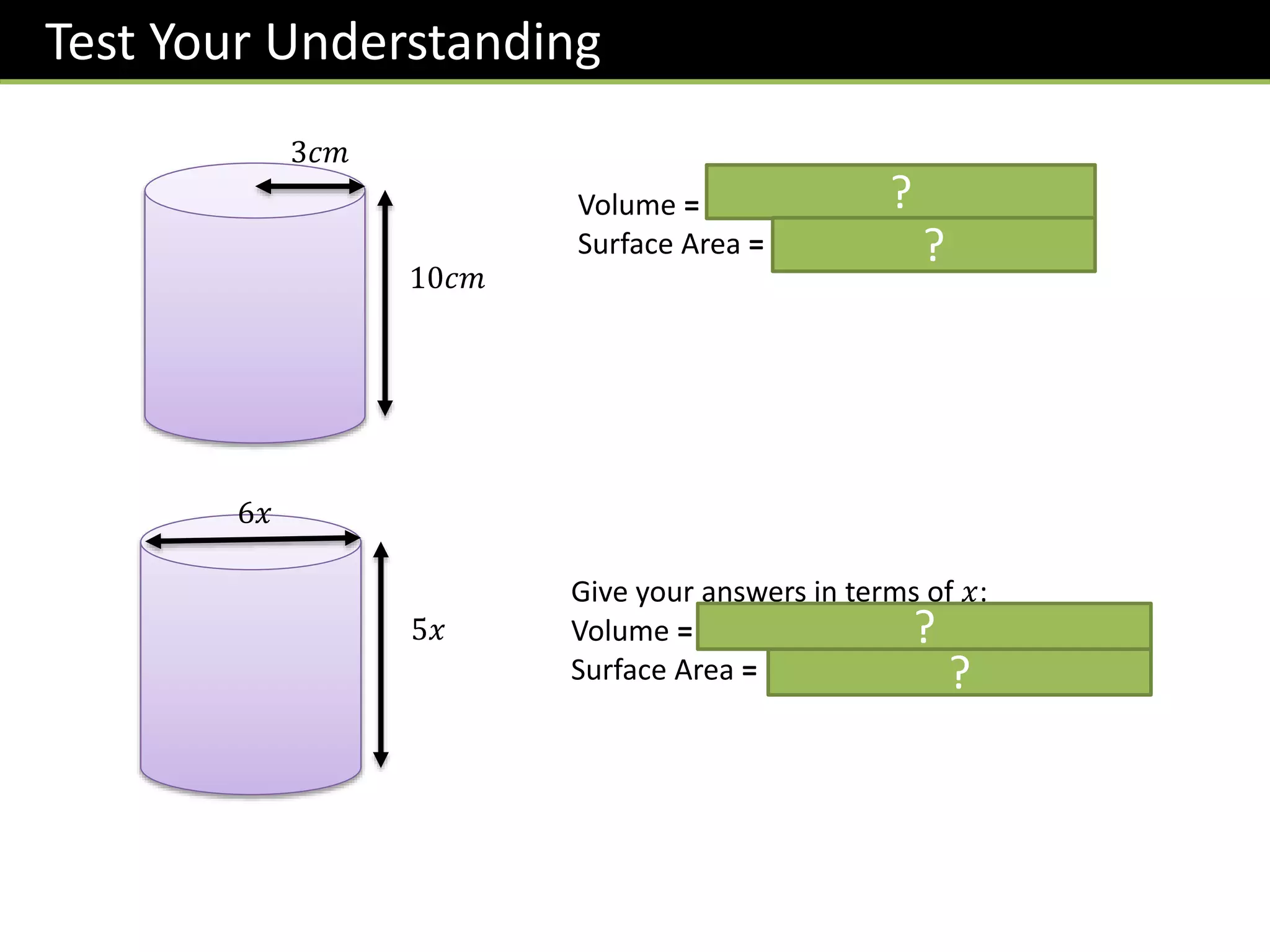 Gcse volumes surfaceareaofsolids | PPTX