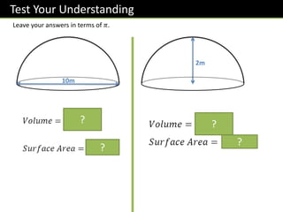 Gcse volumes surfaceareaofsolids | PPTX