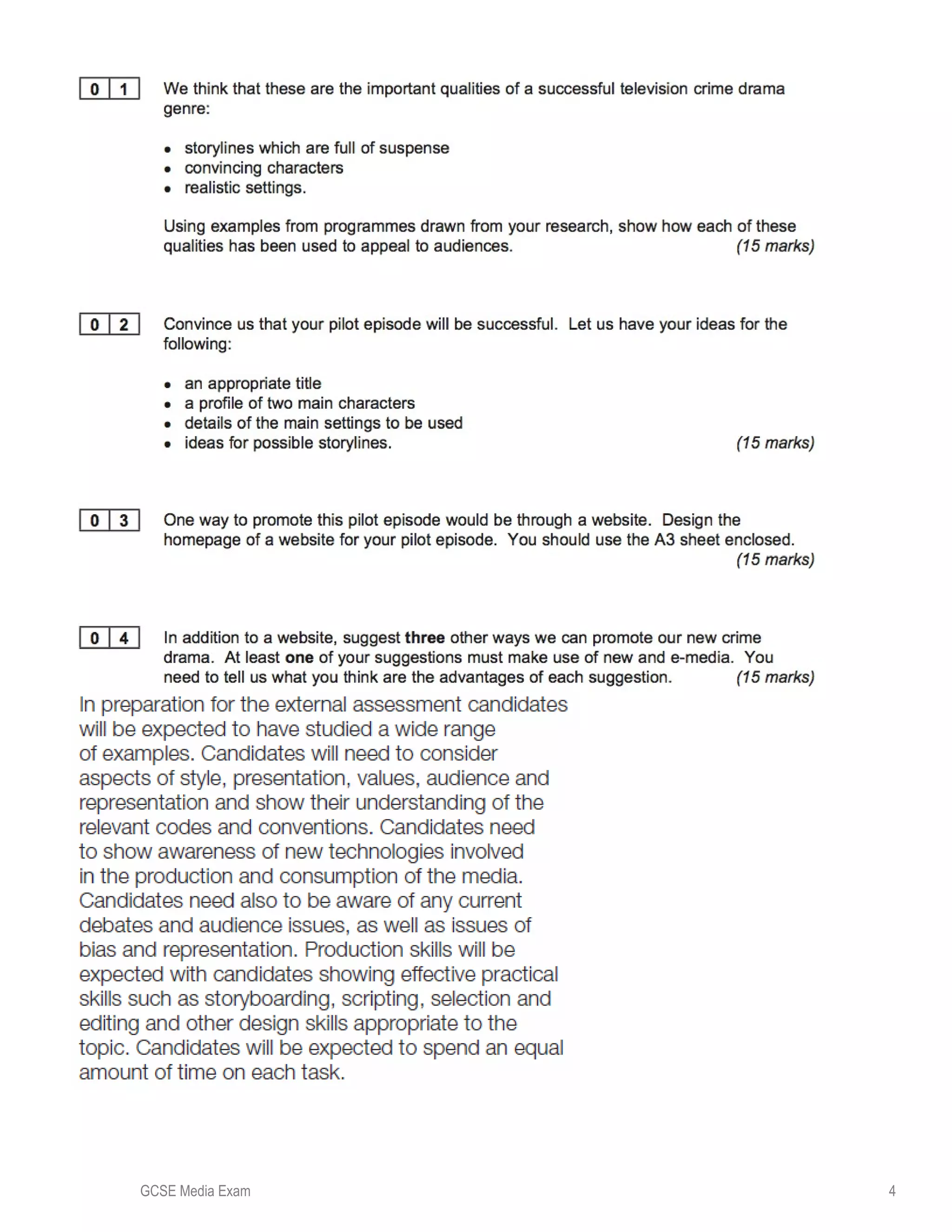 Gcse 2016 exam outline | DOC
