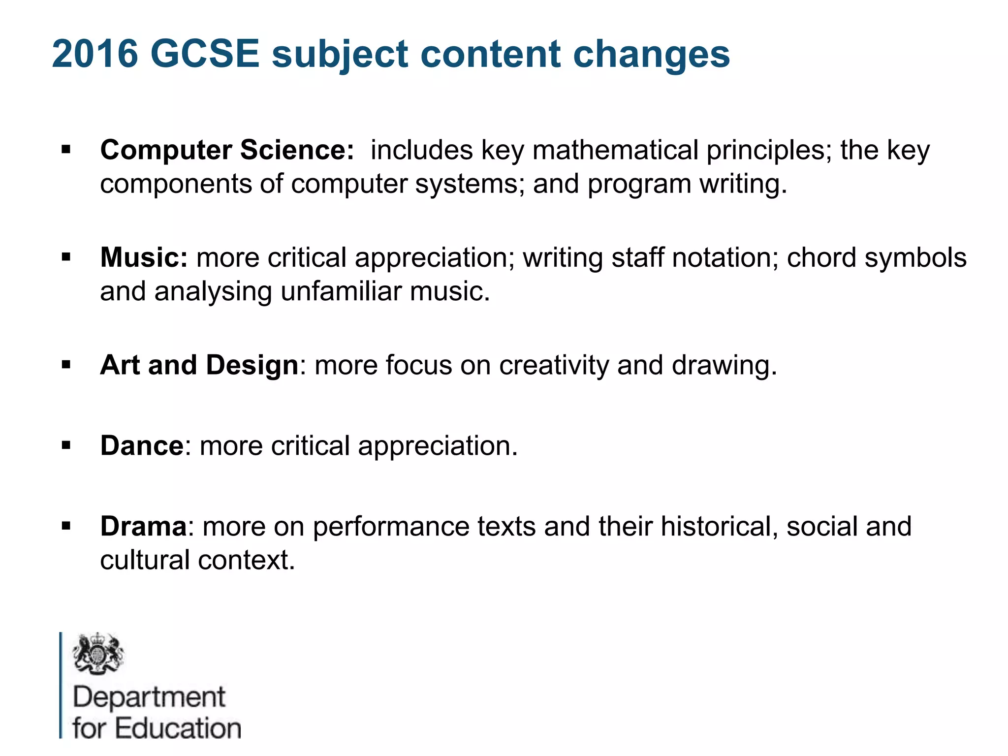 Gcse and a level reform for parents | PPTX