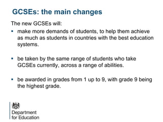 Gcse and a level reform for parents | PPTX