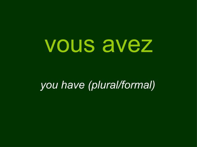 GCSE avoir conjugation revision | PPT