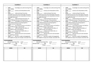 Gcse b321 comparative essay mark scheme | DOCX