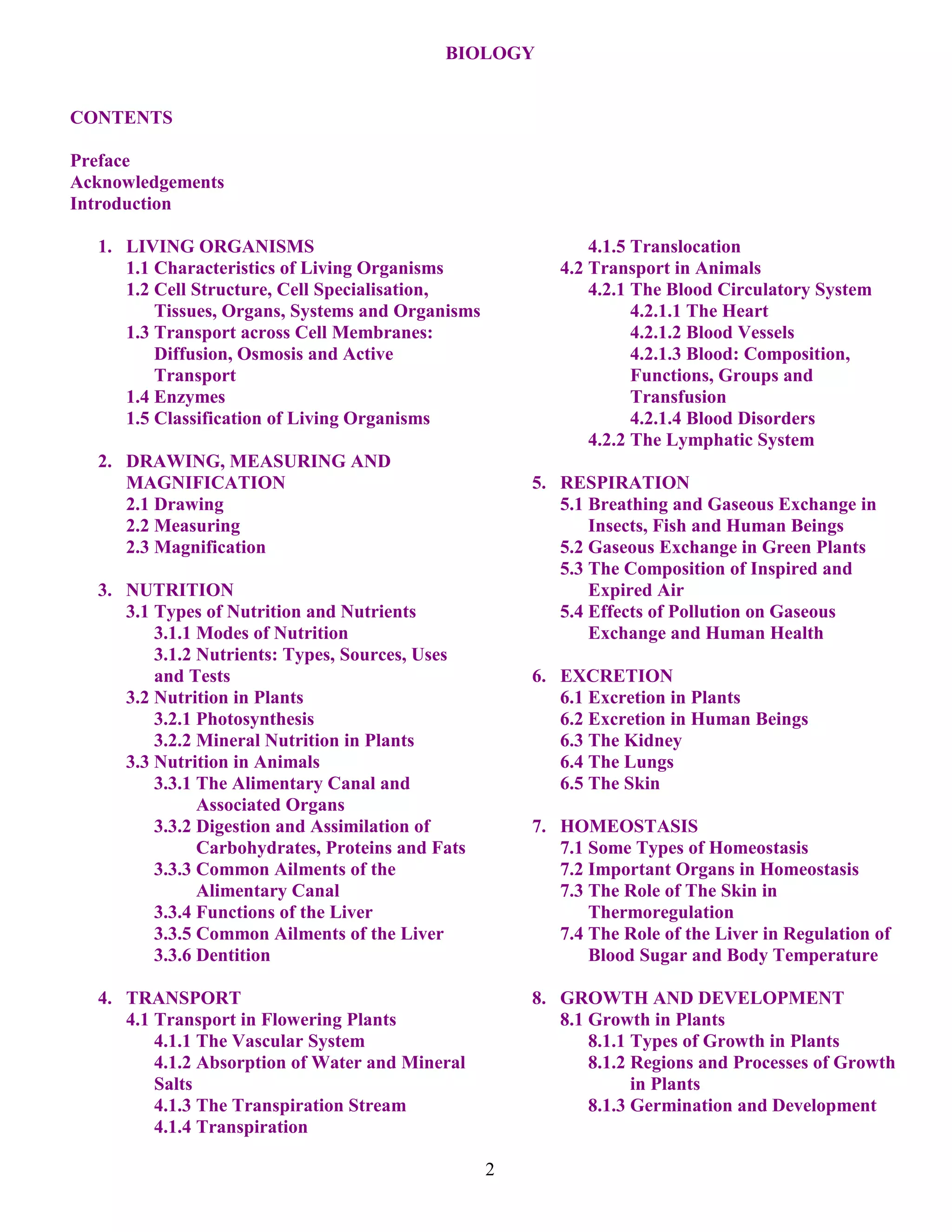 ZASE BIOLOGY TEXTBOOK GRADE 10-12 | PDF