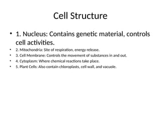 GCSE_Biology_Revision_Summary.pptx in introduction to cell | PPT
