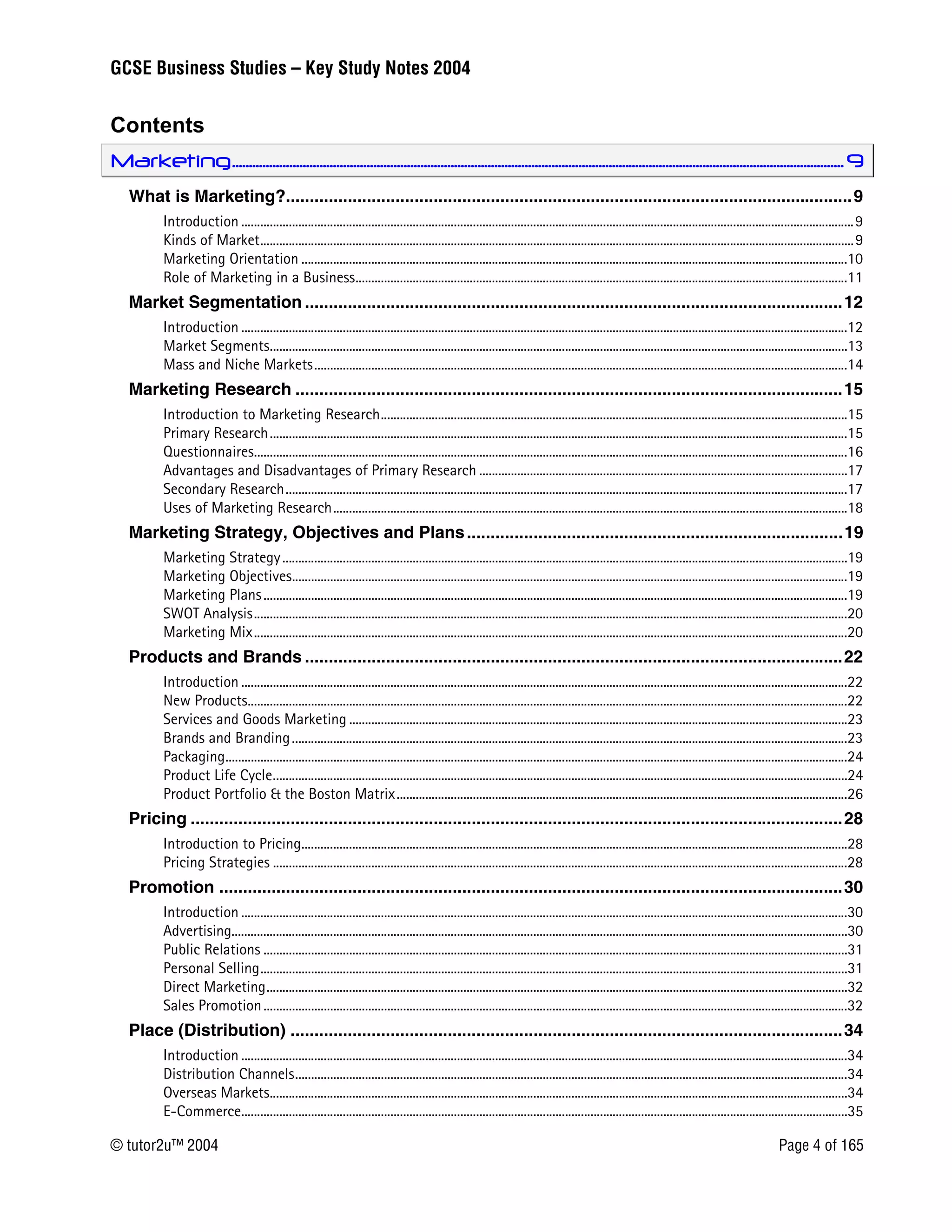 Gcse business studies revision notes | PDF