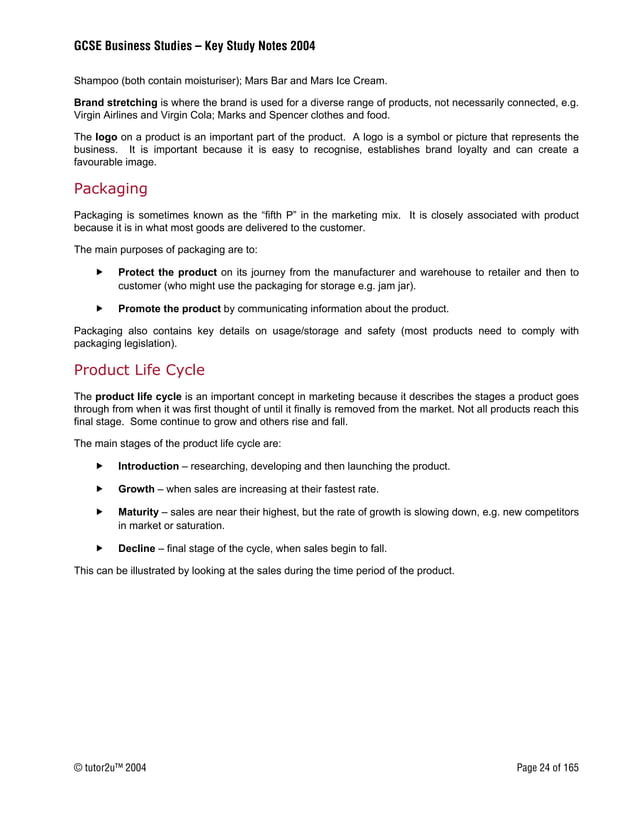 Gcse business studies revision notes | PDF