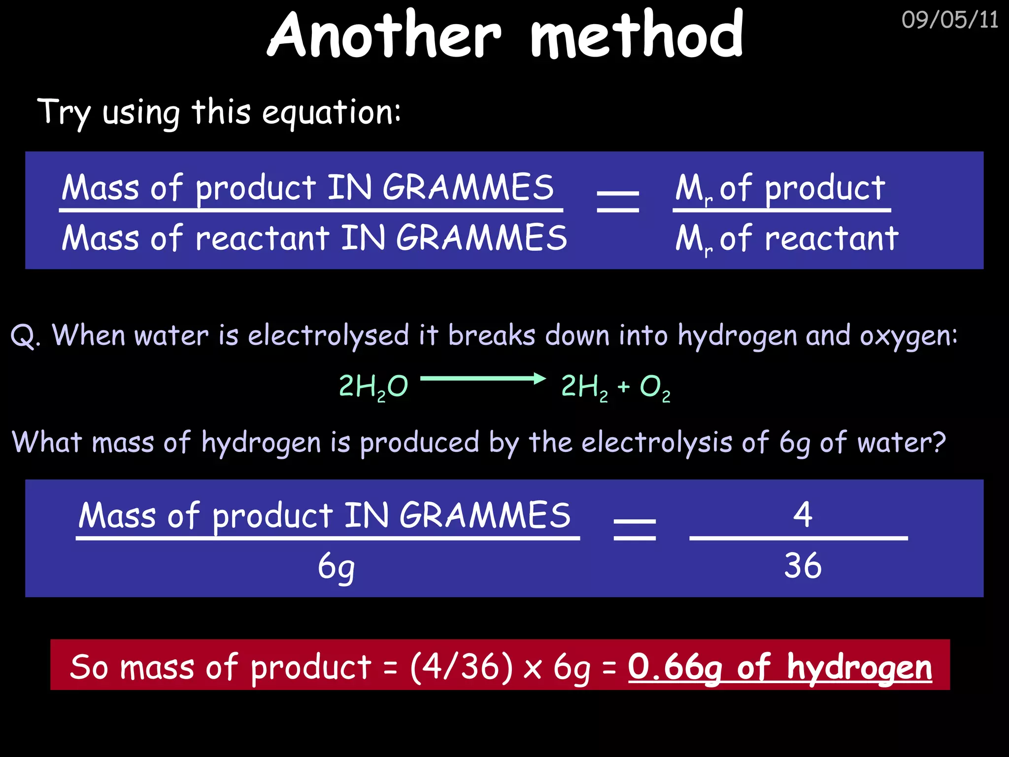 Gcse c5 reacting masses revision | PPT