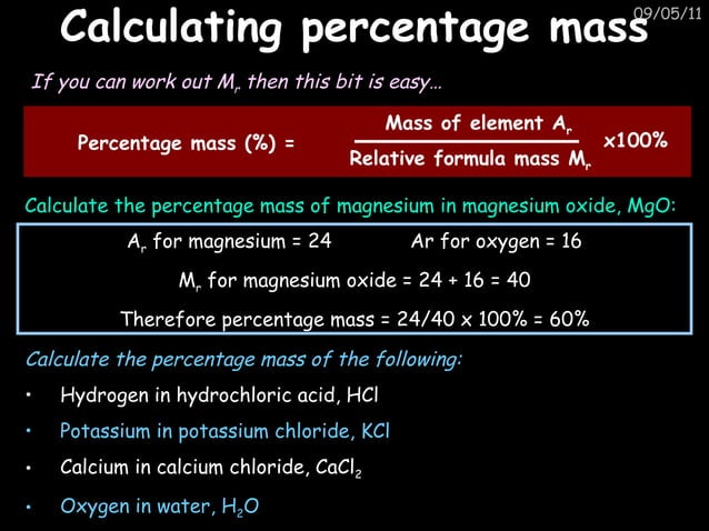 Gcse c5 reacting masses revision | PPT | Chemistry | Science