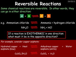 Gcse c7 reversible reactions | PPT