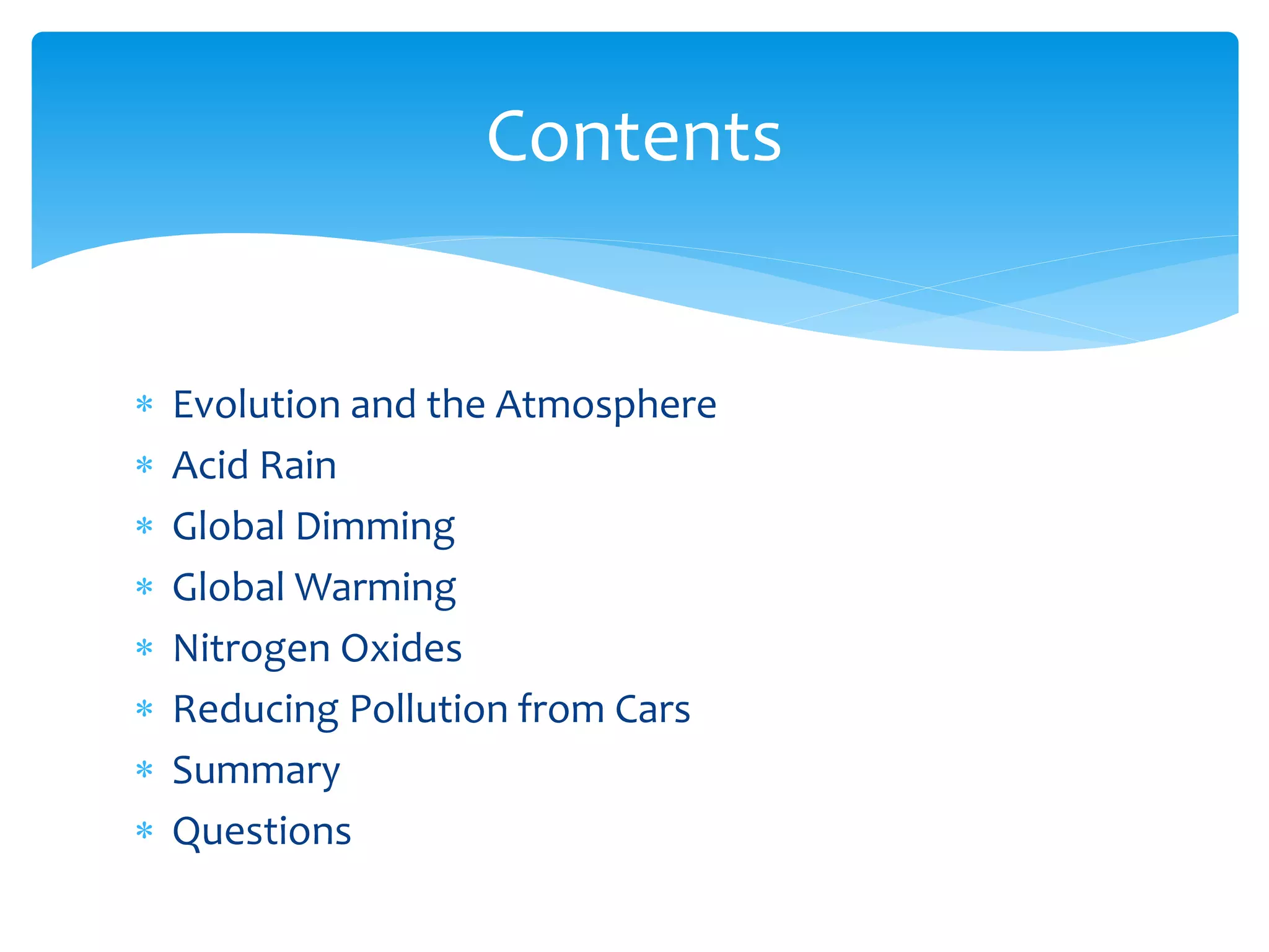 GCSE Chemistry Revision - Air and Air Pollution | PPTX