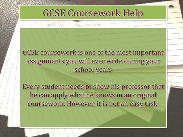 Gcse coursework help | PPT