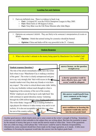 Revision Booklet for GCSE English Unit 1 Exam | PDF | Educational ...