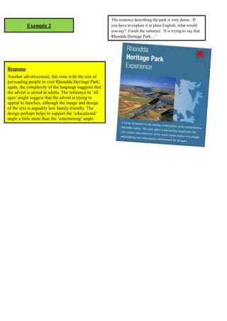 Revision Booklet for GCSE English Unit 1 Exam | PDF | Educational ...