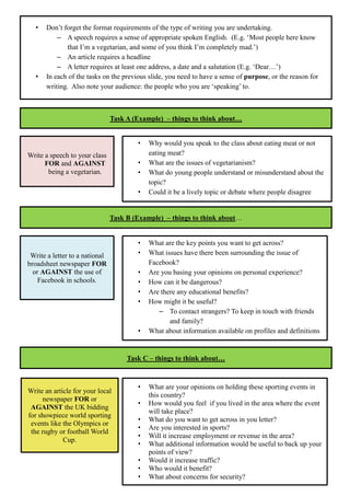 Revision Booklet for GCSE English Unit 2 Exam | PDF