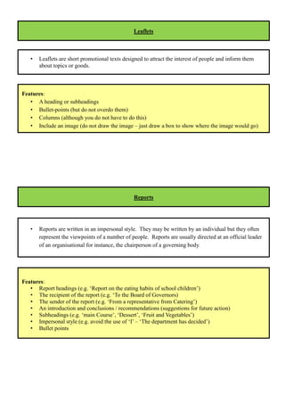 Revision Booklet for GCSE English Unit 2 Exam | PDF