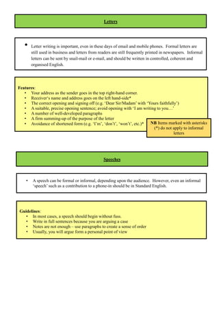 Revision Booklet for GCSE English Unit 2 Exam | PDF