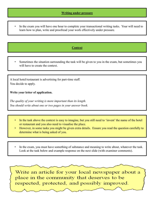 Revision Booklet for GCSE English Unit 2 Exam | PDF