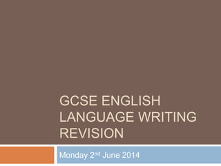 WRITING PAPER REVISION 1 | PPTX