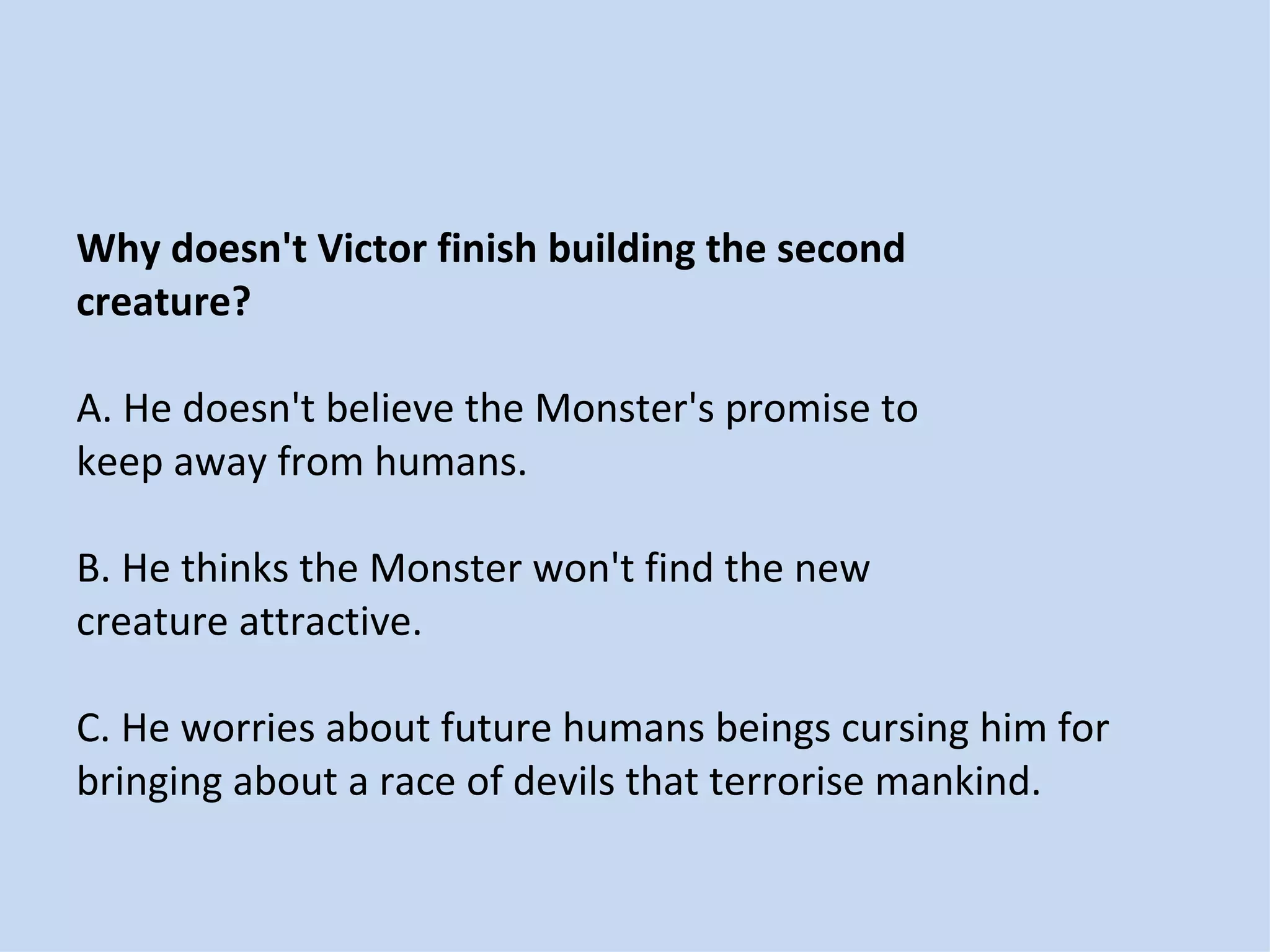 Gcse english literature Frankenstein plot | PPT