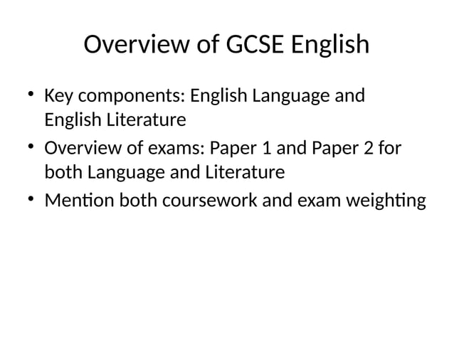 GCSE_English_Overview.pptx tutorials grade 10 | PPTX