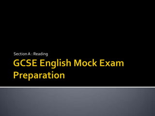 Gcse english reading | PPTX