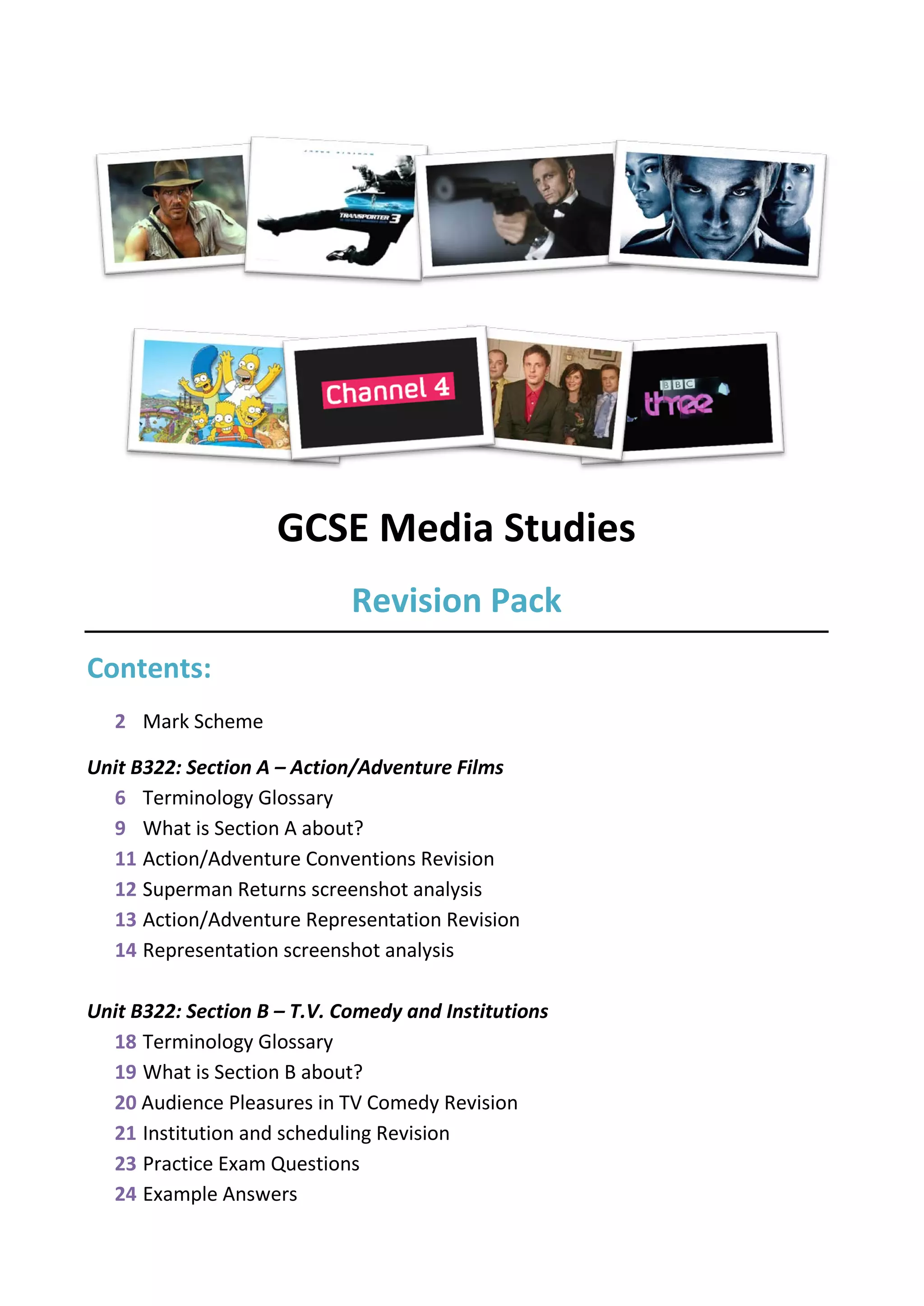 GCSE Media Studies - Exam Revision Pack | PDF
