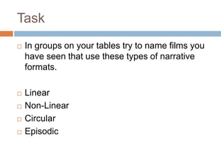 Gcse film narrative and character | PPTX