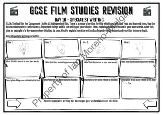 GCSE Film Studies Revision booklet | PDF