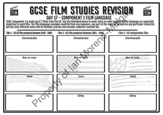 GCSE Film Studies Revision booklet | PDF