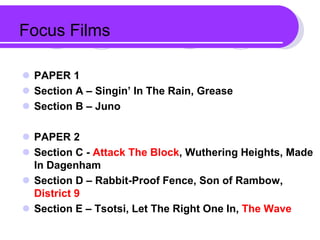 GCSE film studies overview 2017 onwards | PPT
