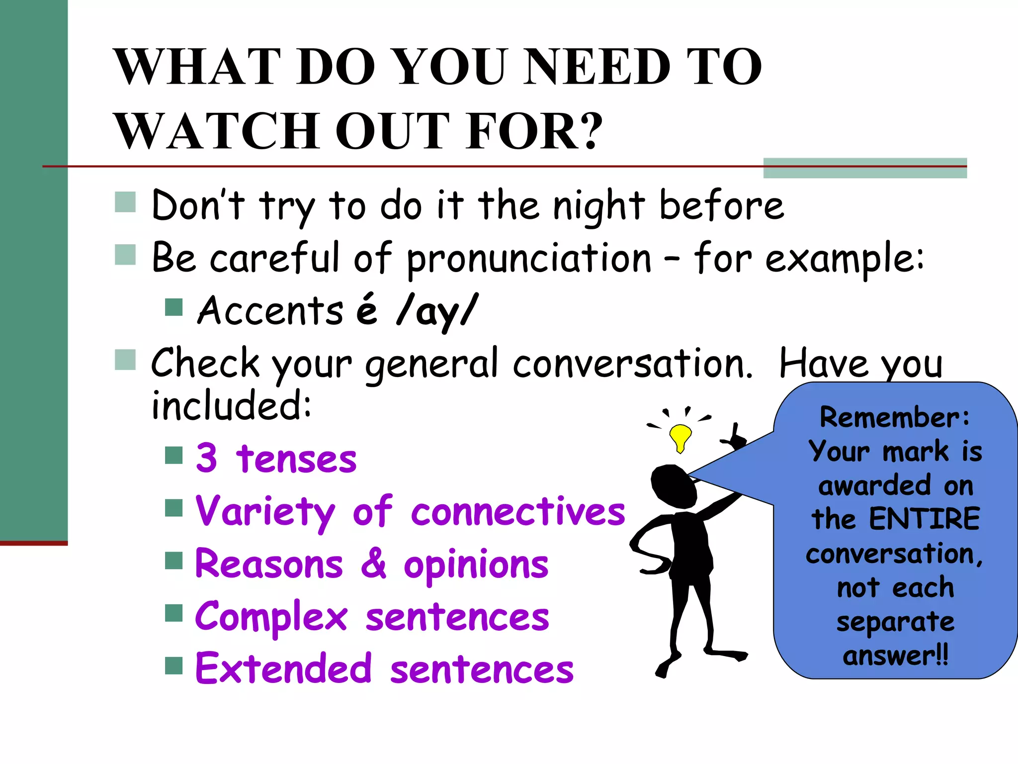 Gcse French Revision Speaking | PPT