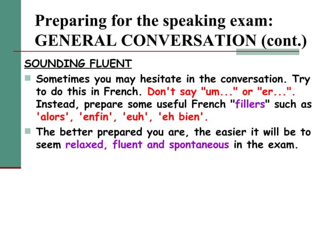 Gcse French Revision Speaking | PPT
