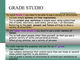 Gcse French Revision Speaking | PPT