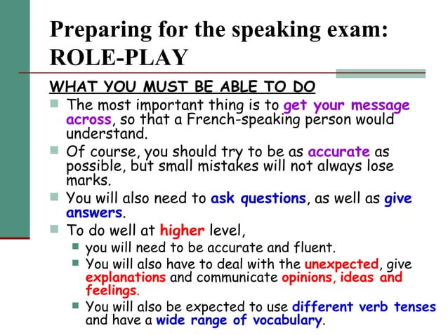Gcse French Revision Speaking | PPT