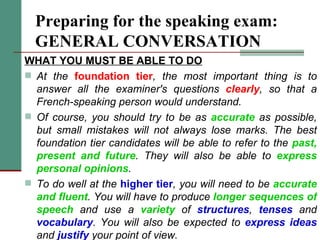 Gcse French Revision Speaking | PPT
