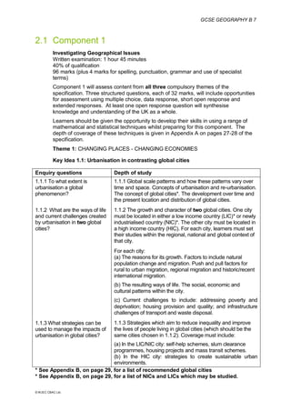 GCSE Geography | PDF