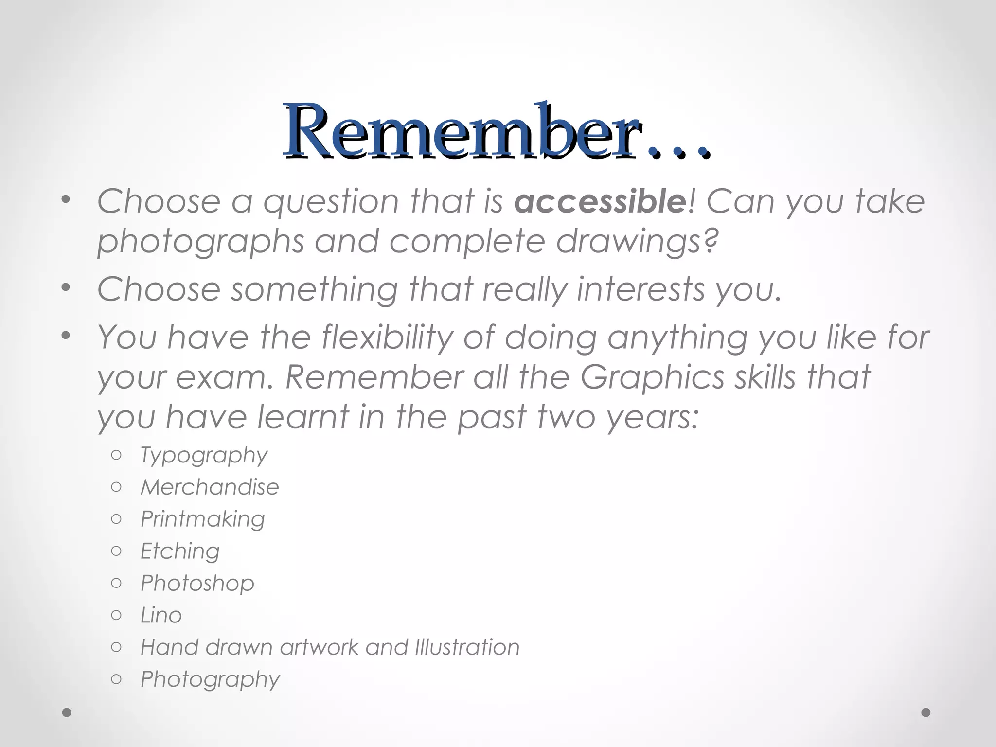 Gcse graphics exam 2019 | PPT