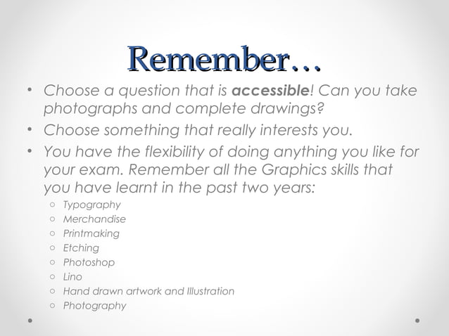 Gcse graphics exam 2019 | PPT