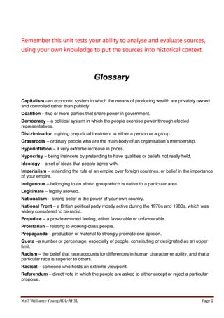 Gcse history b modern world history revision booklet | DOCX