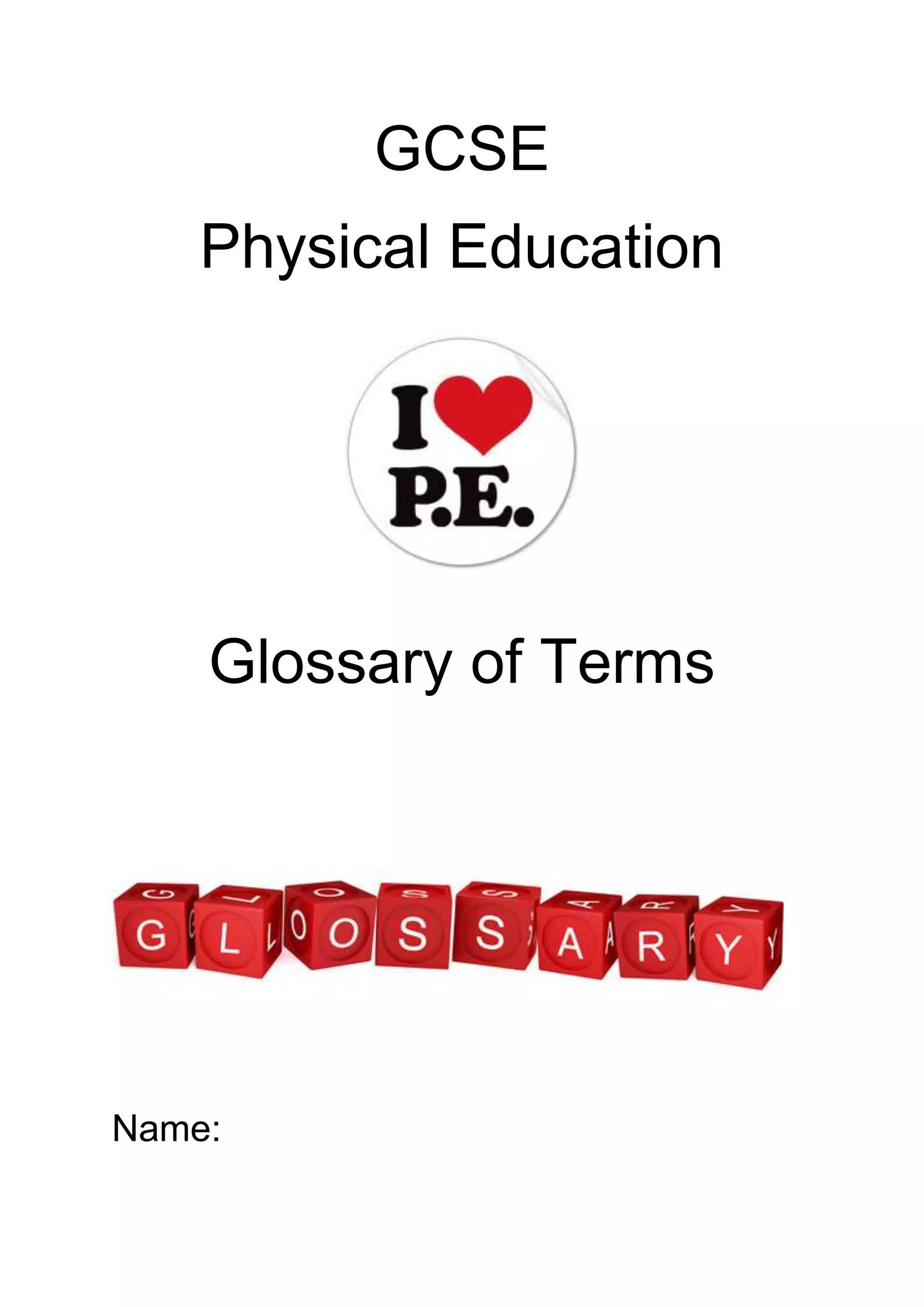 GCSE Key Terms Glossary | DOCX