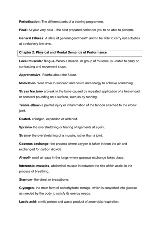 GCSE Key Terms Glossary | DOCX