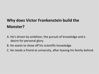 GCSE Literature Frankesntein - characters | PPT