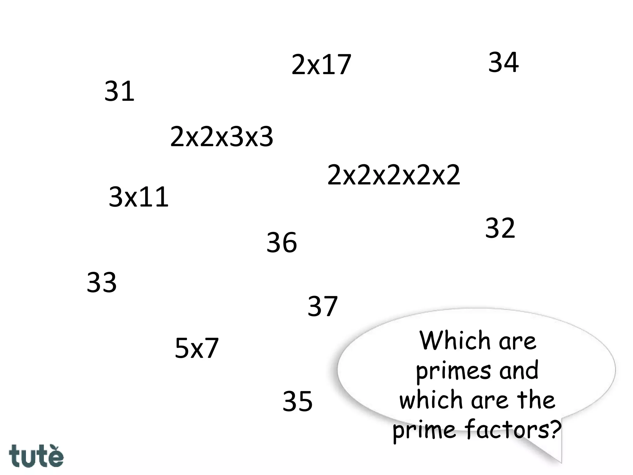 Gcse maths resources higher 01.1 primes number and prime index | PPTX ...