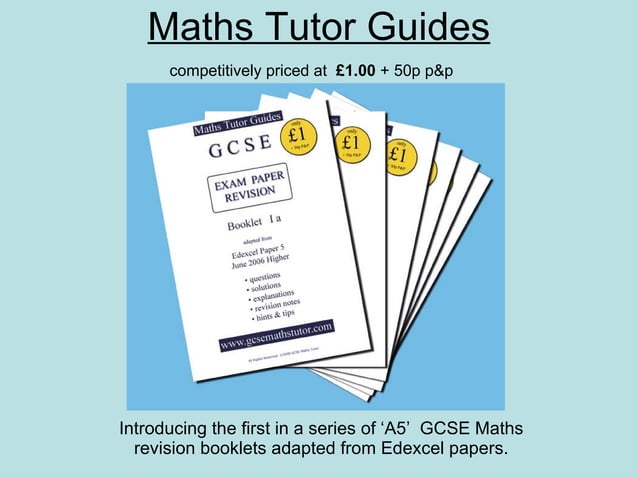 Exam Paper Revision Booklet 1a | PPT